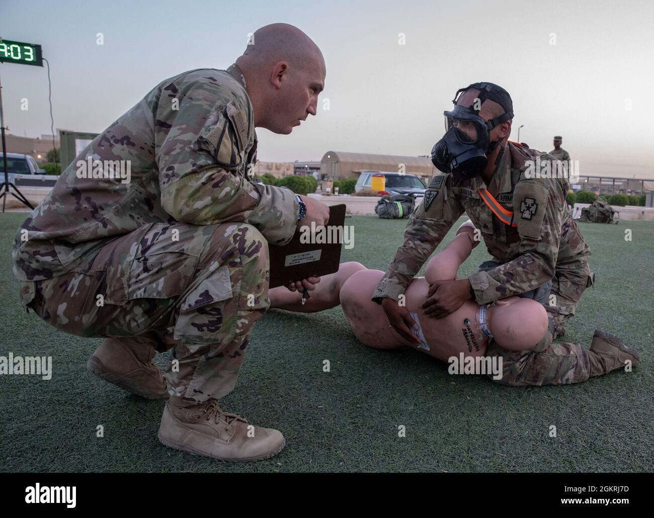 U.S. Army Sgt. Jason Javier, a veterinary food inspection ...