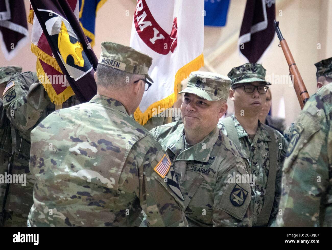 Brig. Gen. Anthony McQueen (far left), incoming Commanding General of ...