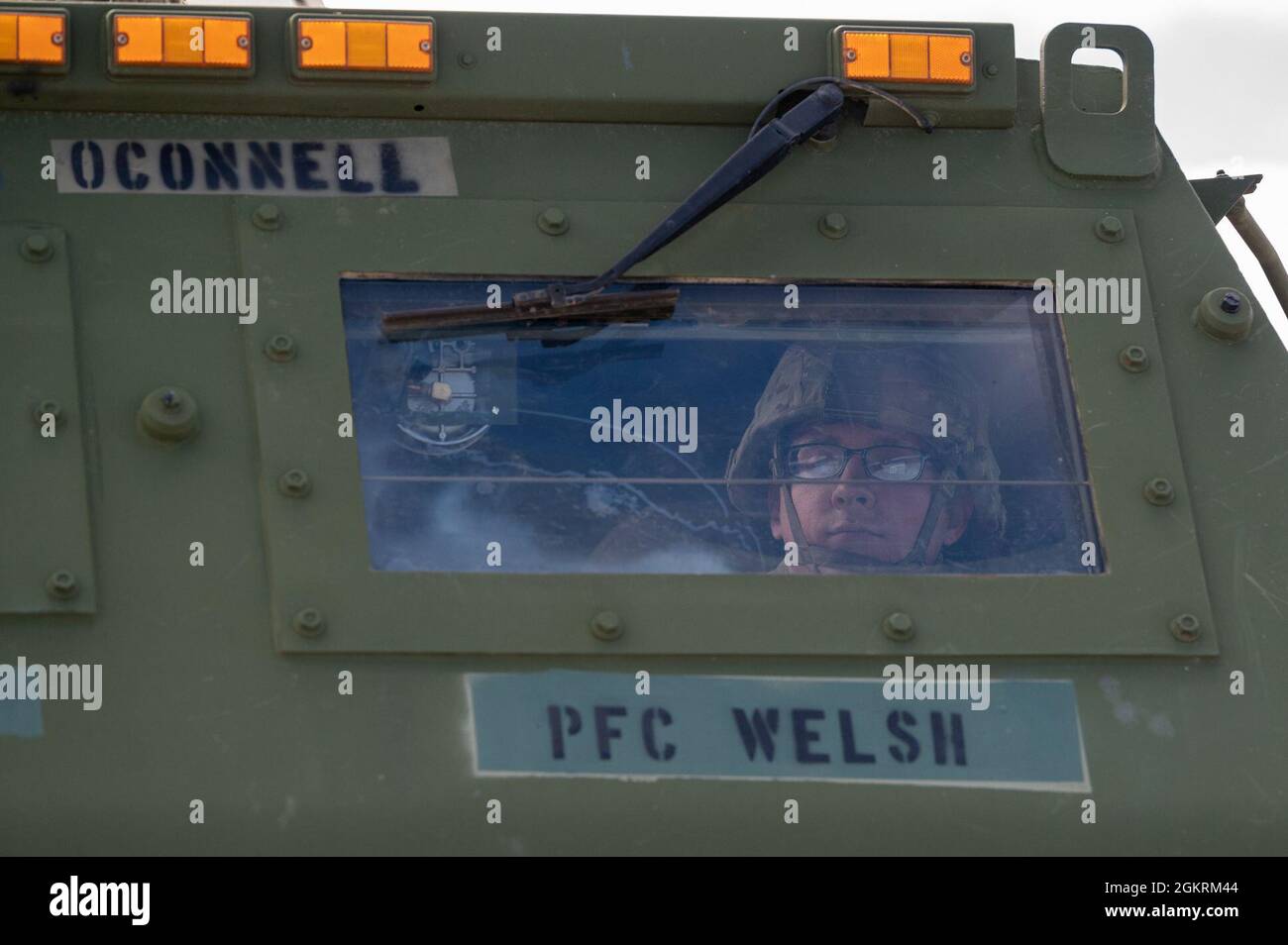 U.S. Army Pfc. Tyler Welsh, High Mobility Artillery Rocket System ...