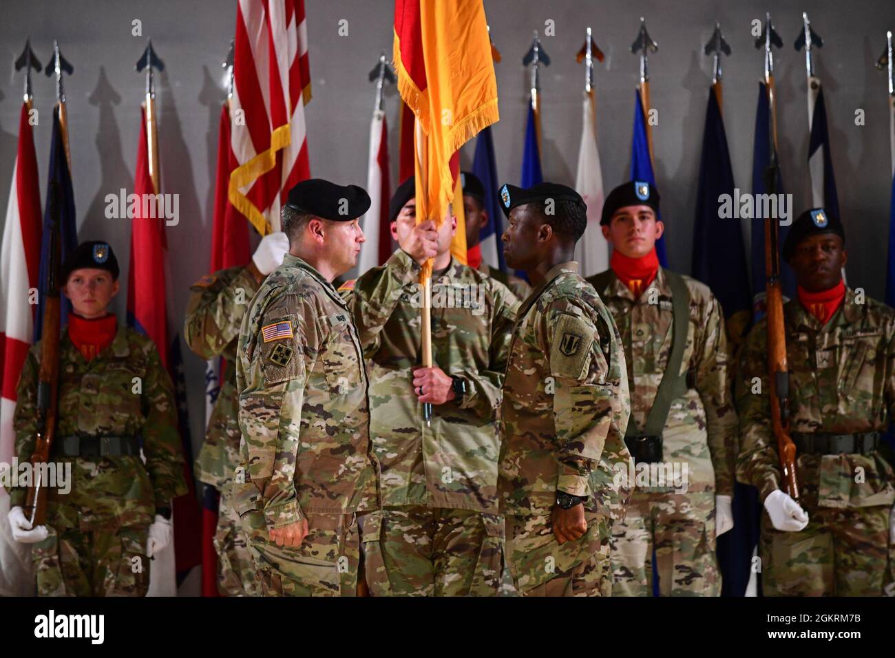 The 41st Field Artillery Brigade commander, Col. Daniel G. Miller and ...