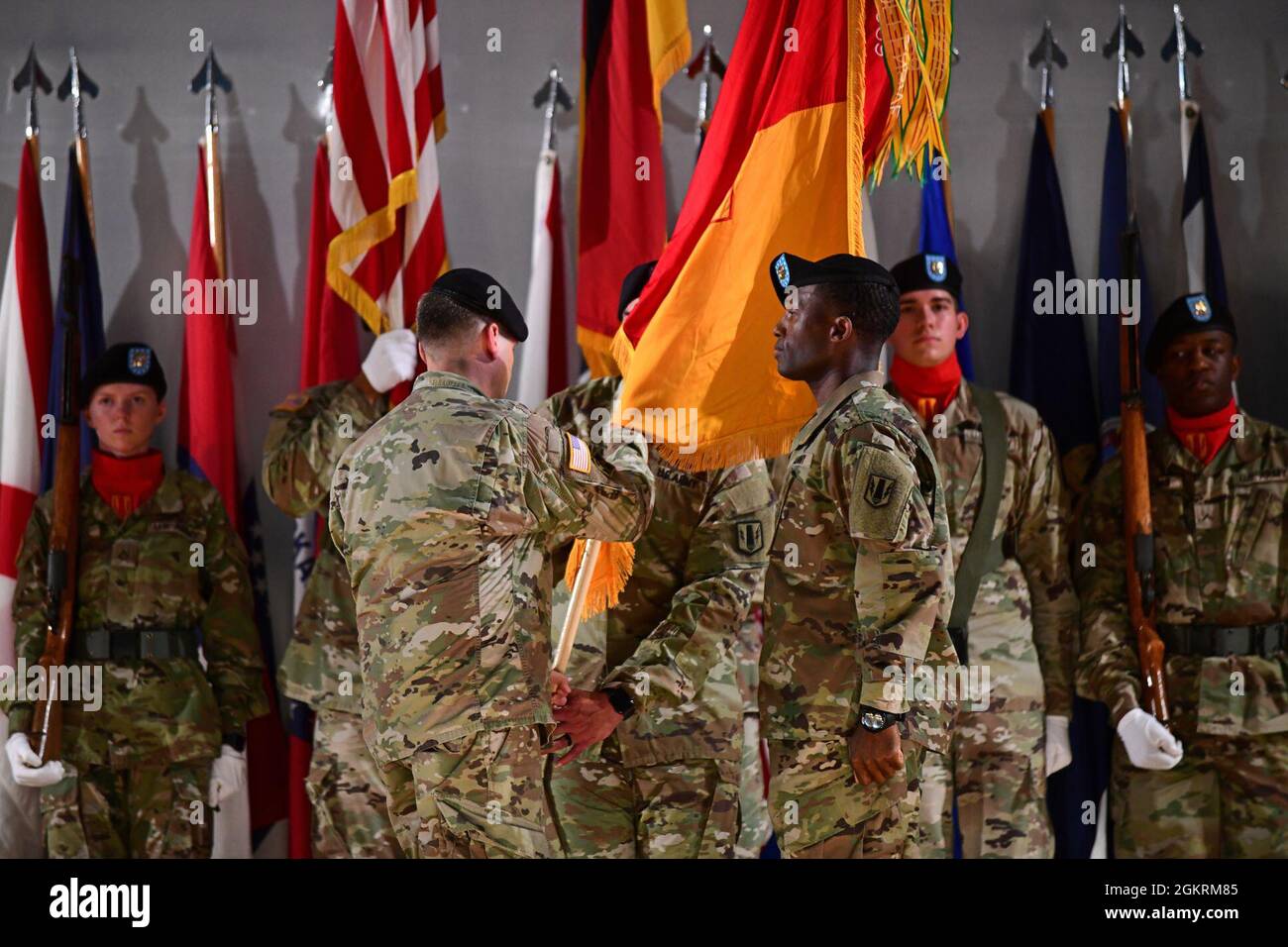 The 41st Field Artillery Brigade commander, Col. Daniel G. Miller and ...