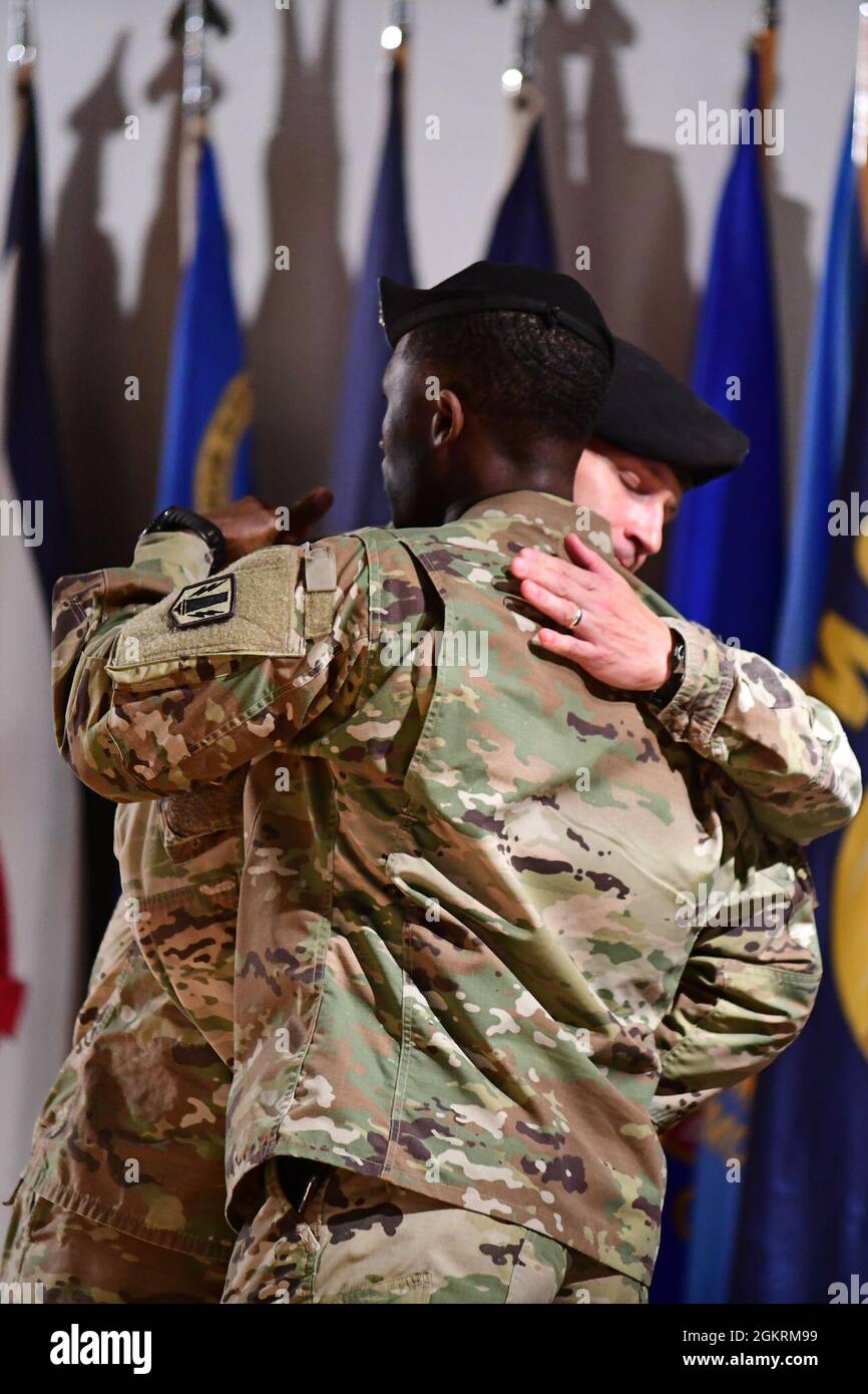 The 41st Field Artillery Brigade commander, Col. Daniel G. Miller and ...