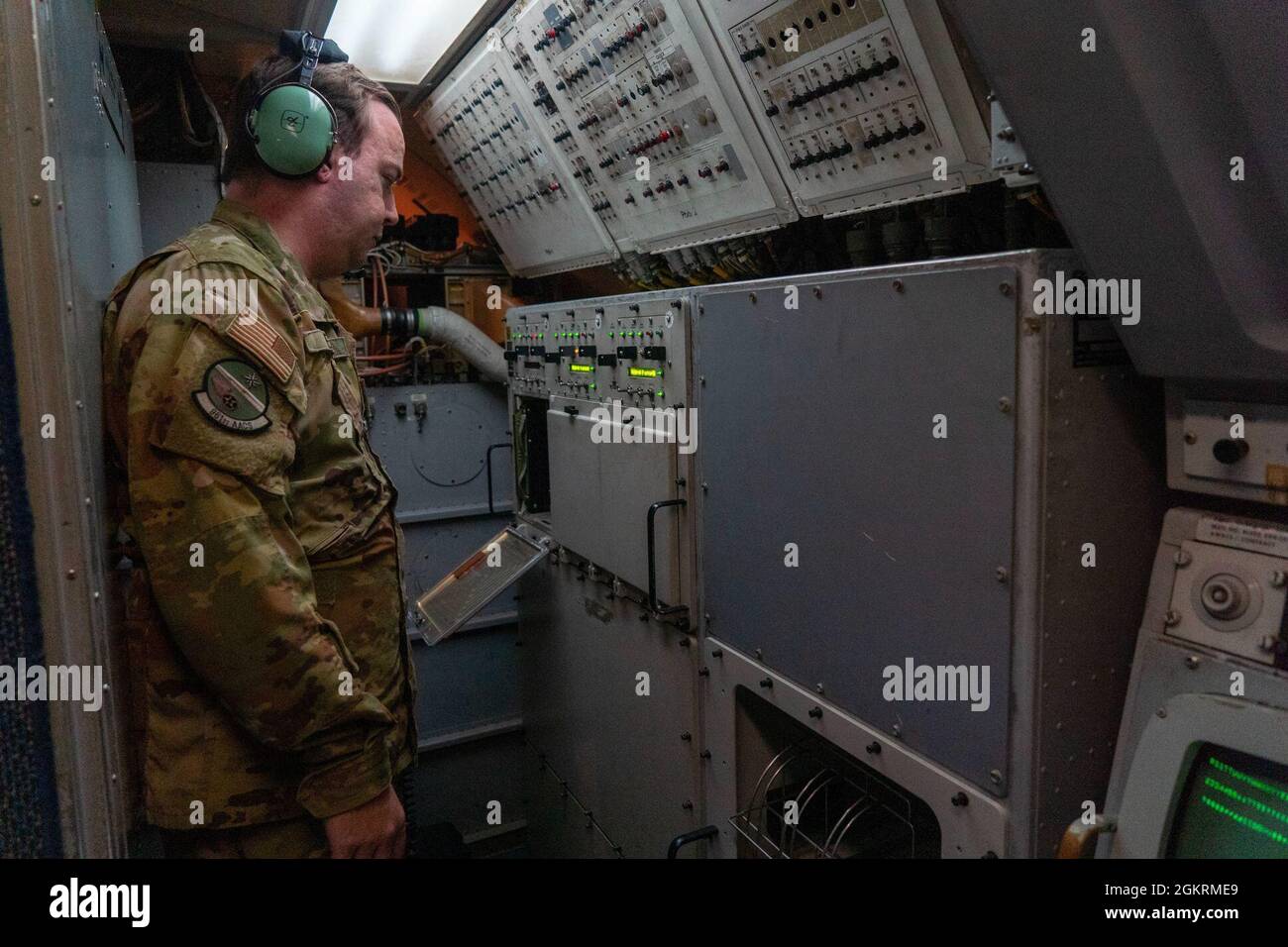 U.S. Air Force Senior Airman Zachary Evans, 961st Airborne Air Control ...