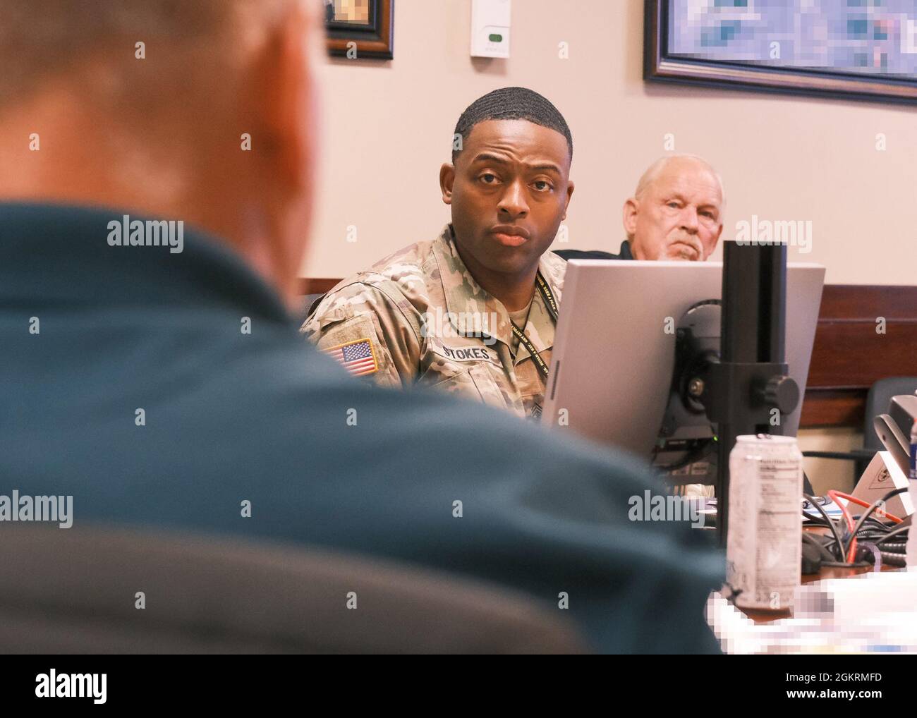 Sgt. Maj. Deanton Stokes, 841st Transportation Bn., actively ...