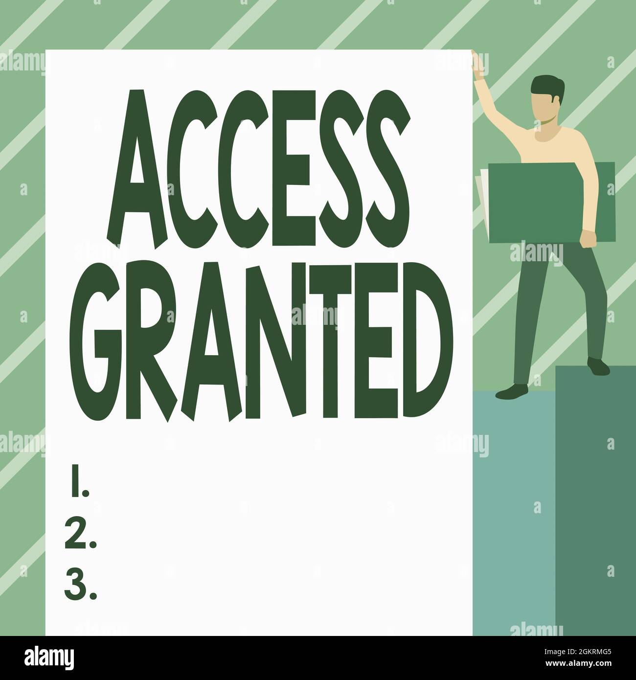 Inspiration showing sign Access Granted. Business idea admittance of ...