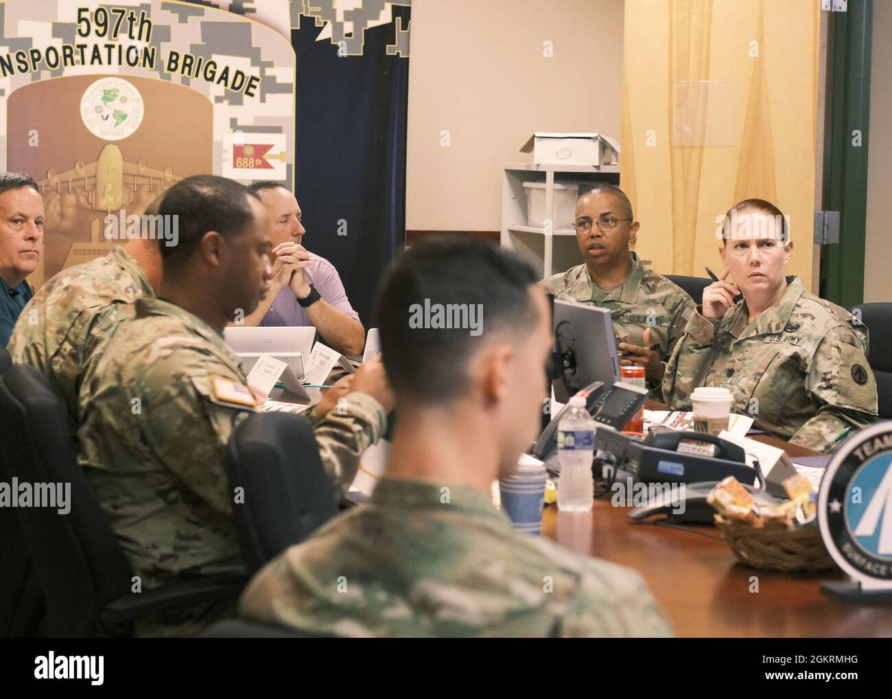 Brigade operations staff assigned to the Operations Section at the ...