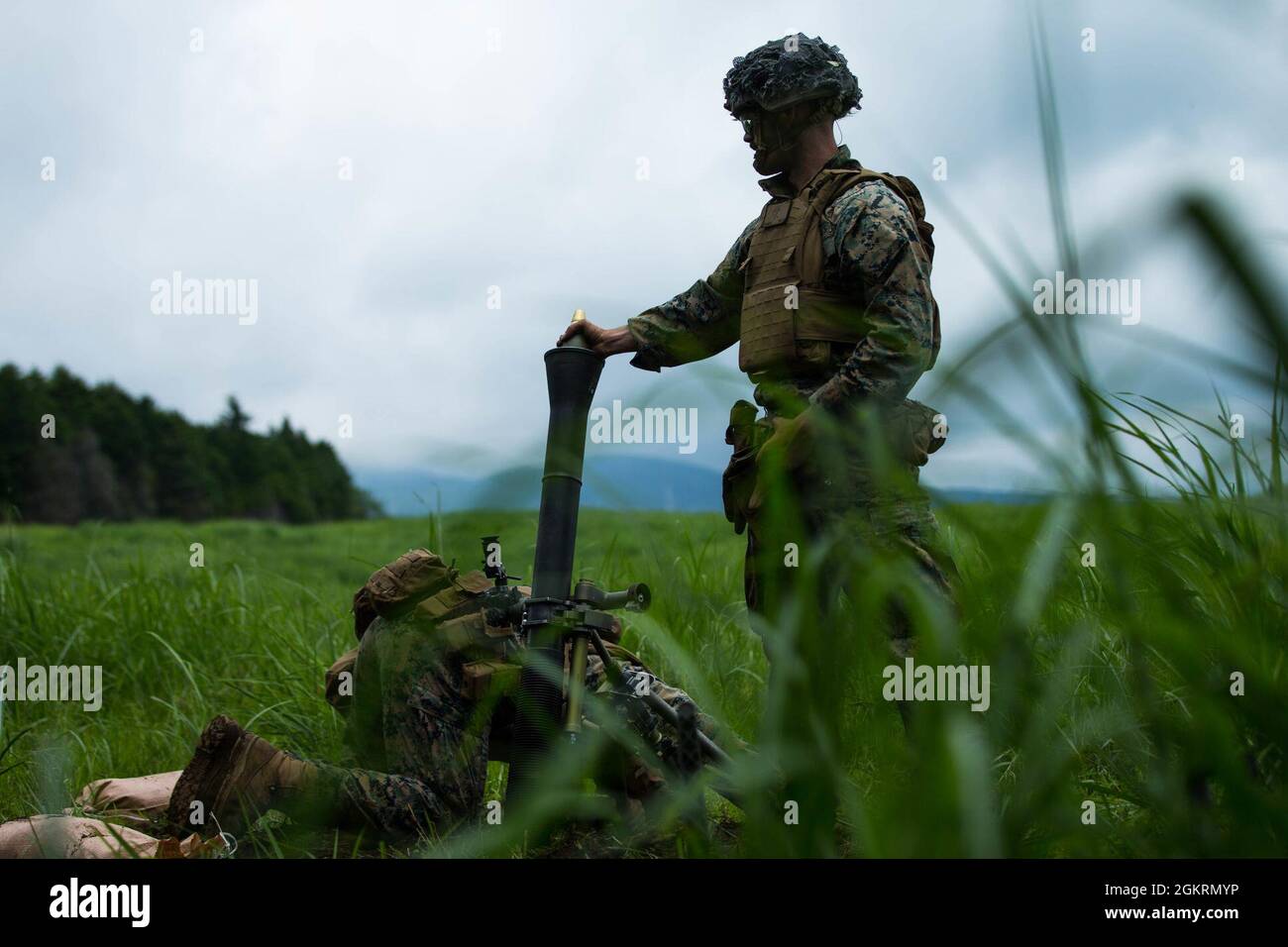 U.S. Marine Corps Lance Cpl. William Fitchett, a mortarman with 2d ...