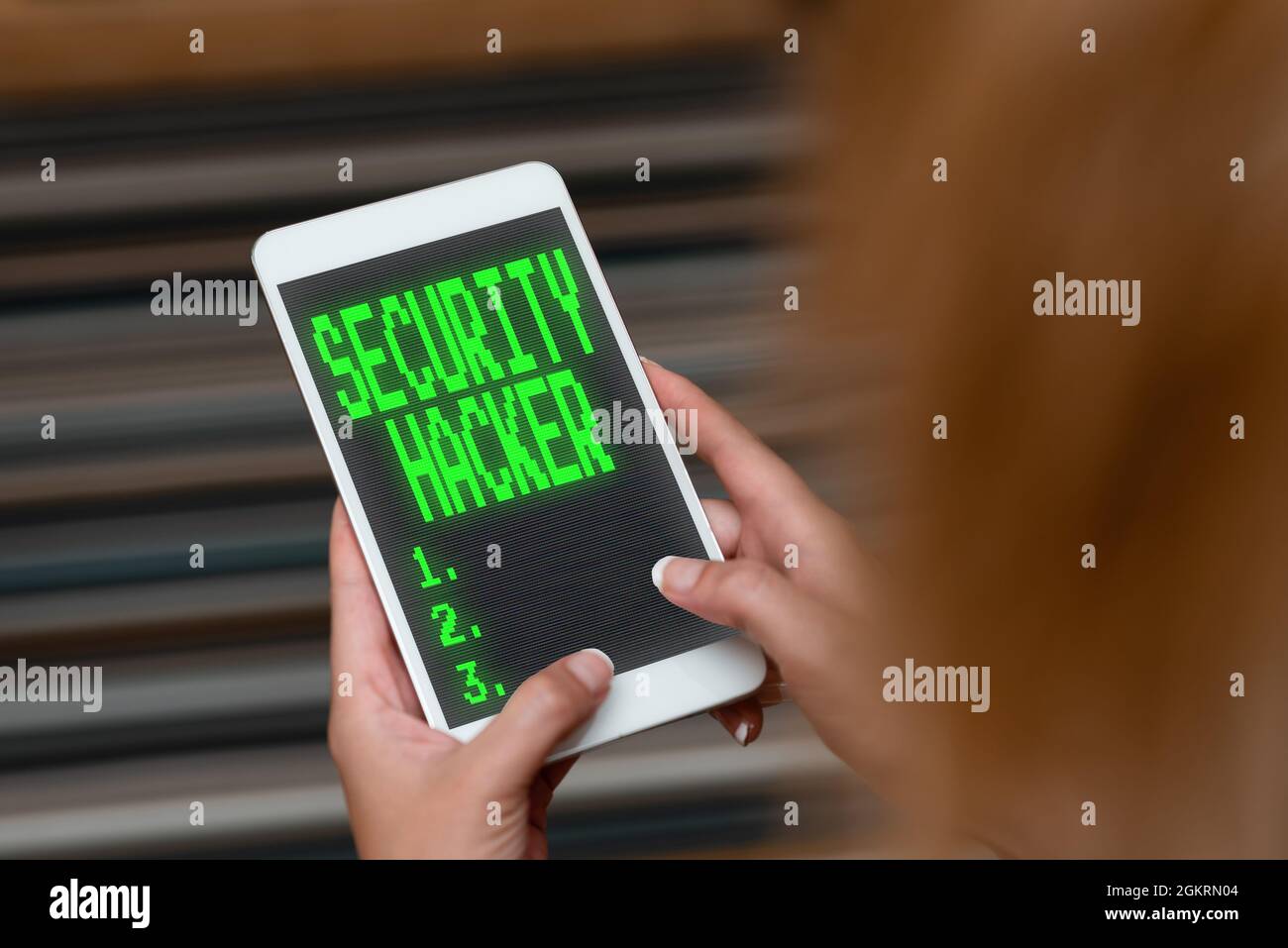 Hand writing sign Security Hacker. Business approach someone who ...