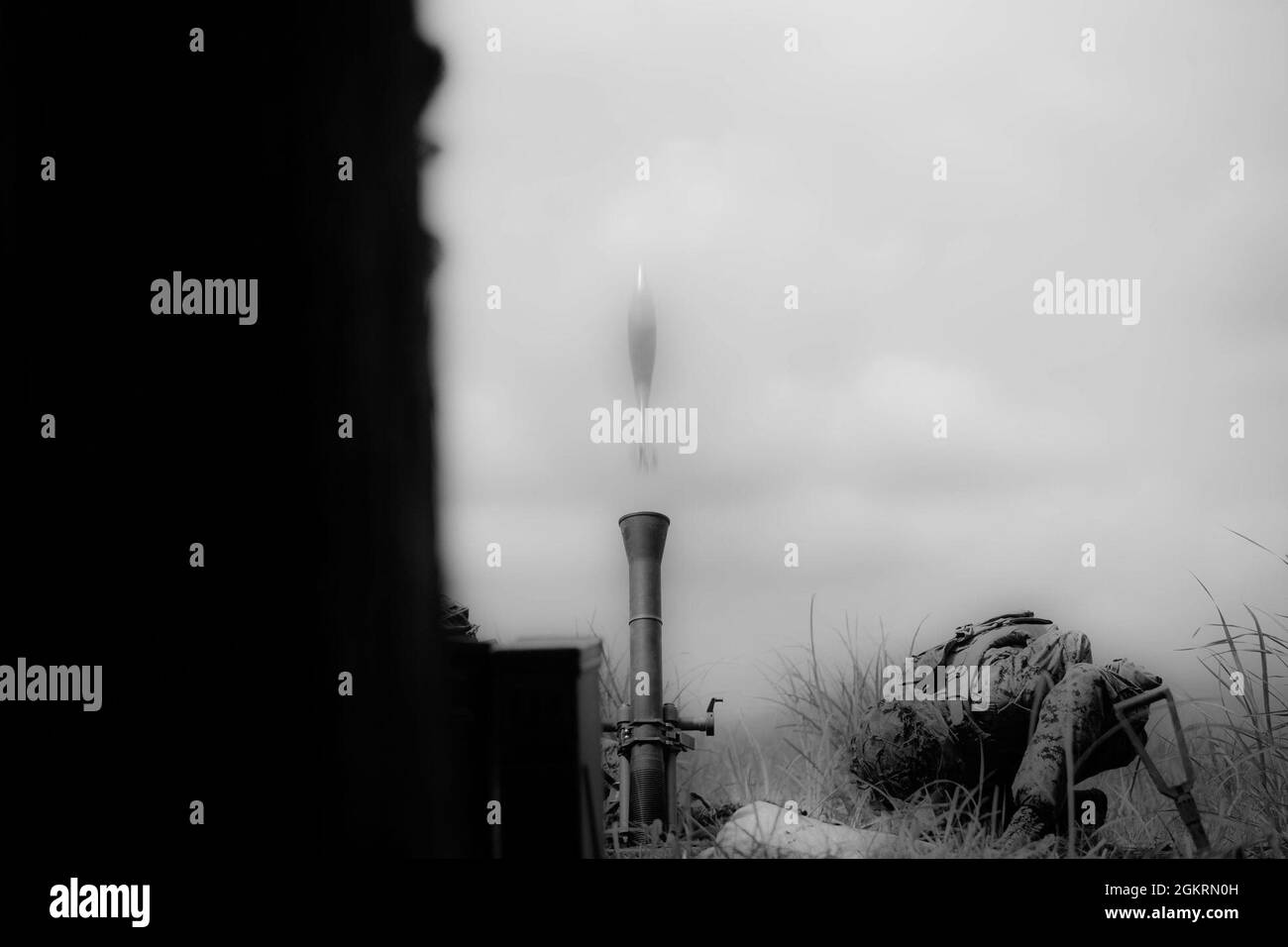 U.S. Marines with 2d Battalion, 2d Marines conduct a mortar range ...