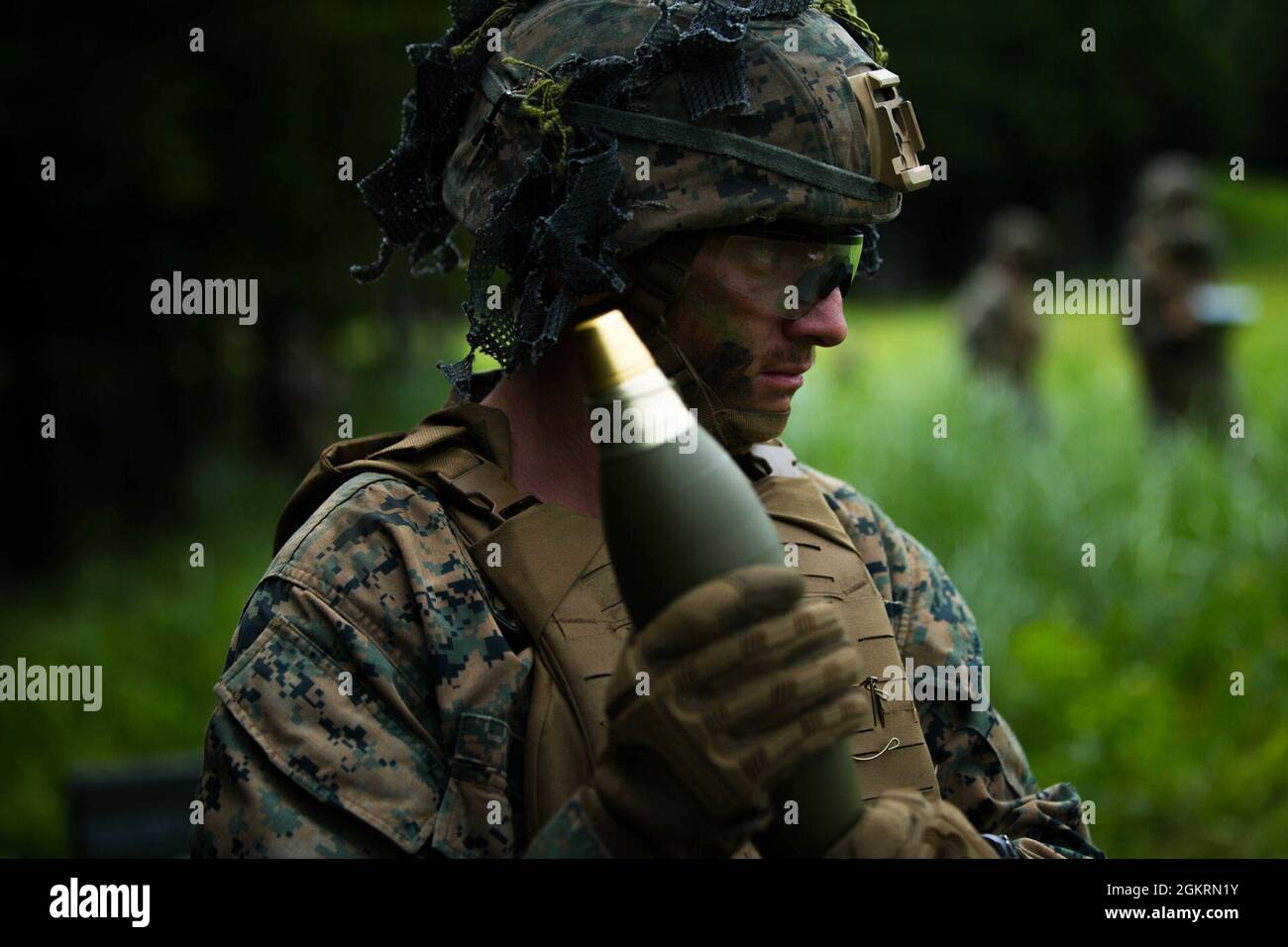 U.S. Marine Corps Lance Cpl. Dakota Ellis, a mortarman with 2d ...
