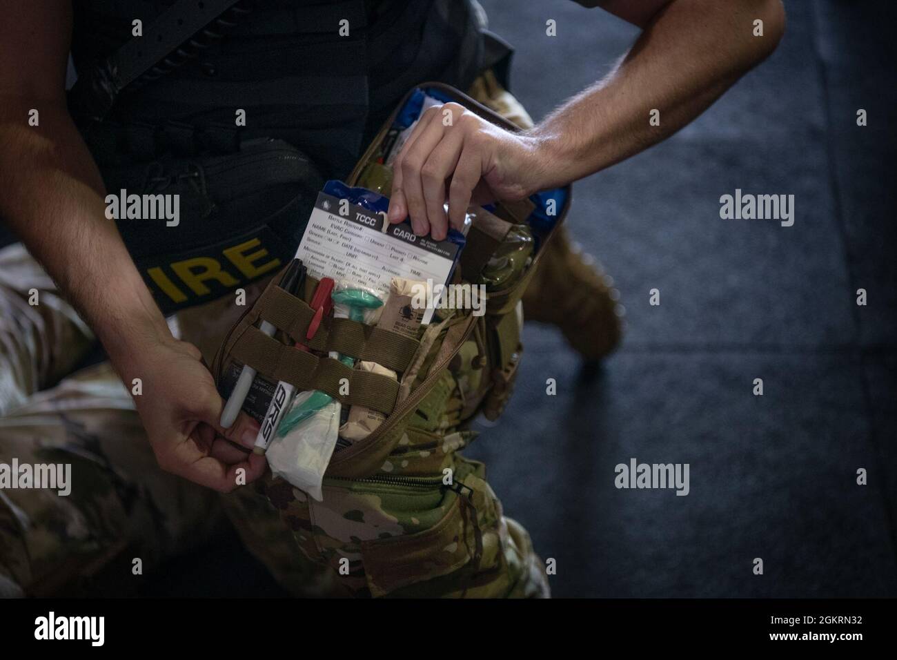 A firefighter with the 1st Special Operations Civil Engineer Squadron ...