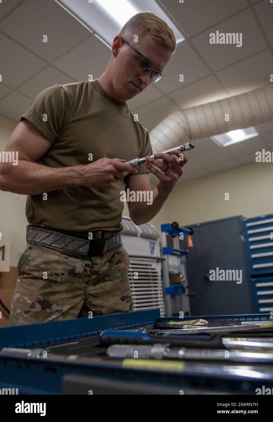 U.S. Air Force Senior Airman Casey Crawford, 18th Component Maintenance ...