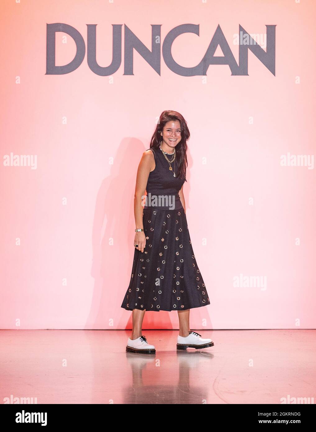New York, NY - September 9, 2021: Designer Michelle Duncan walks runway ...