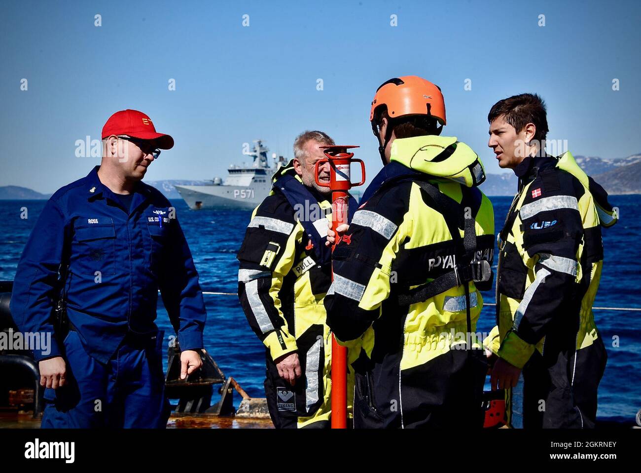The USCGC Maple (WLB 207) crew participate in a damage control exercise ...