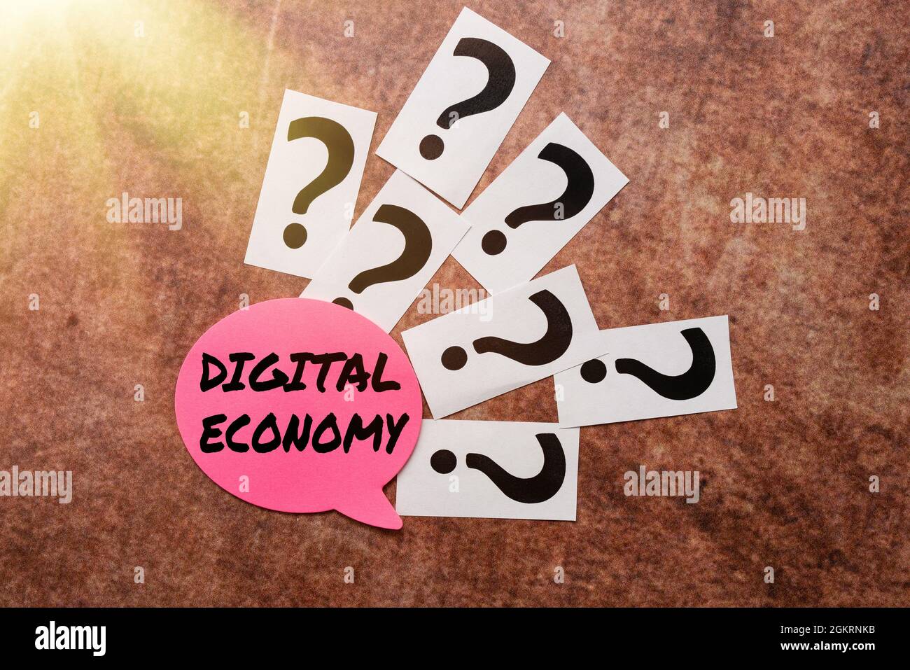 Sign displaying Digital Economy. Word Written on economic activities ...