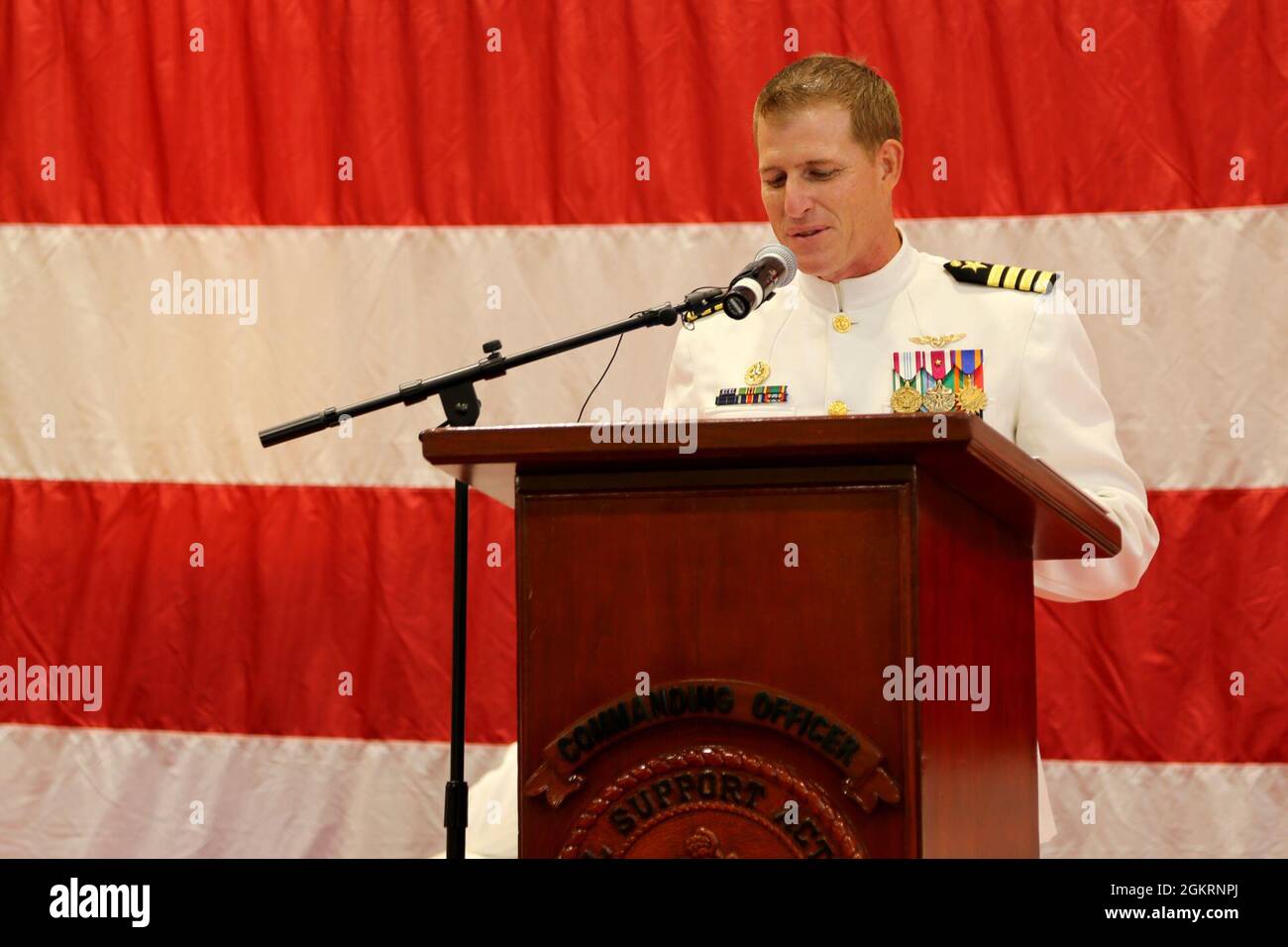 210623-N-HU253-1164 MANAMA, Bahrain (June 23, 2021) Capt. Gregory Smith, commanding officer ...