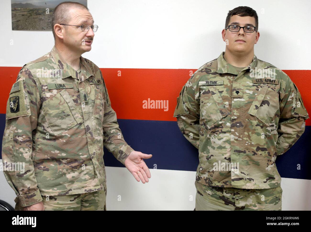 First Sgt. Michael Luna, left, with Headquarters and Headquarters ...