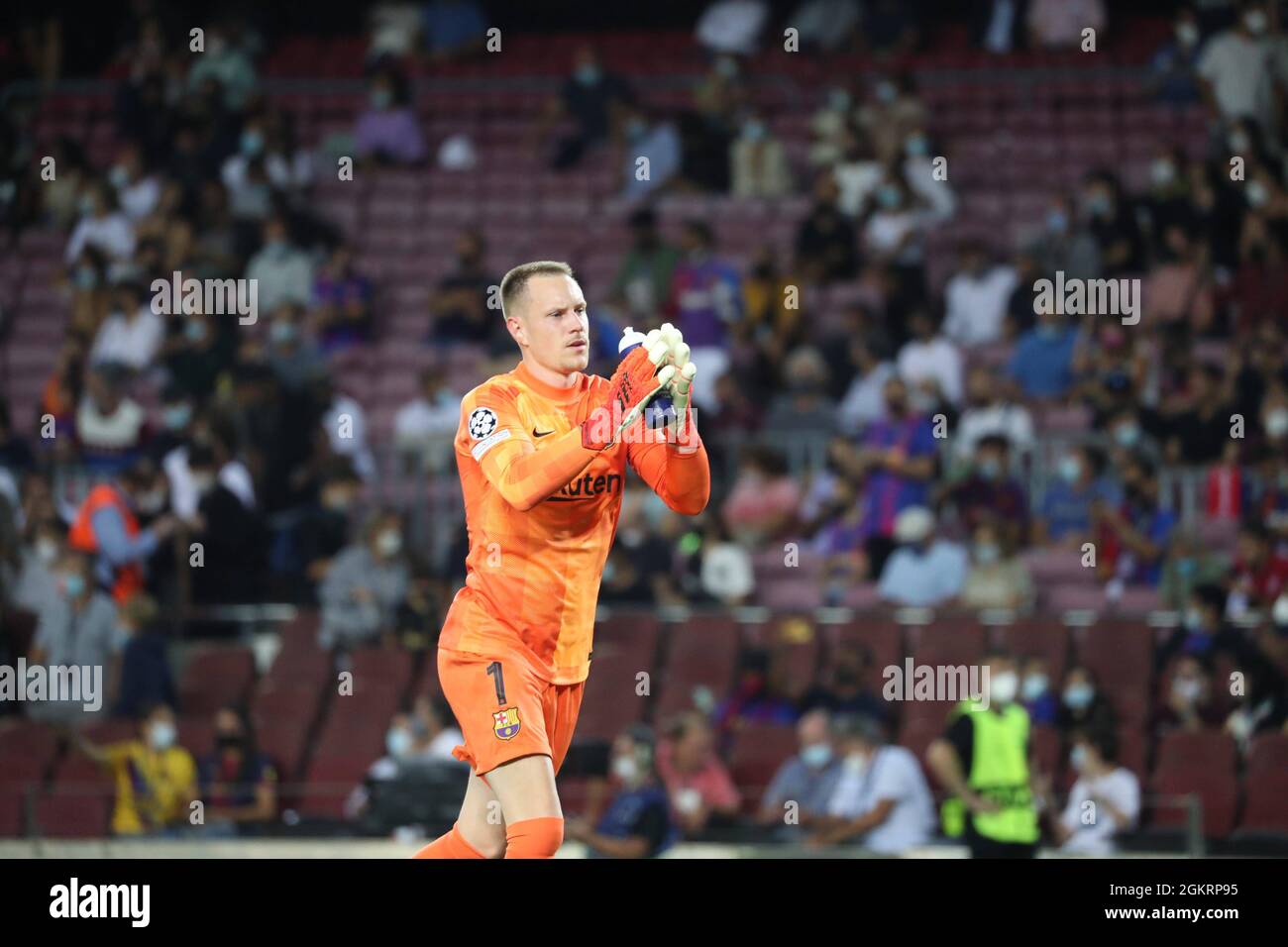 14 September 2021, Spain, Barcelona: Football, Champions League, Group ...
