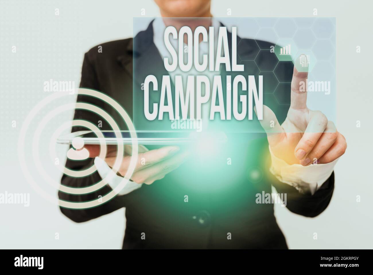 Text sign showing Social Campaign. Business idea use social media ...