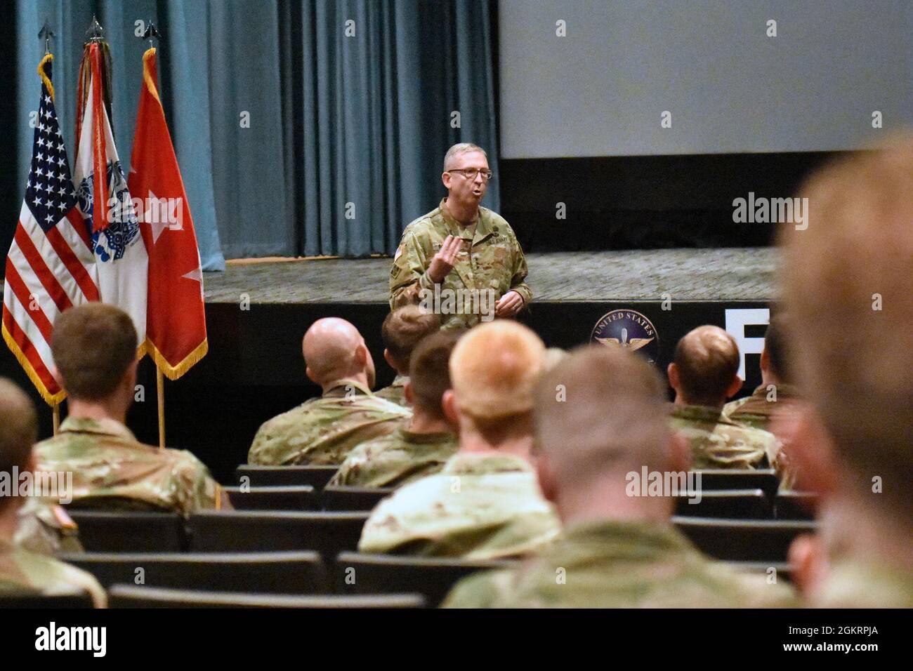 Lt. Gen. Ted Martin, U.S. Army Combined Arms Center commander, speaks ...