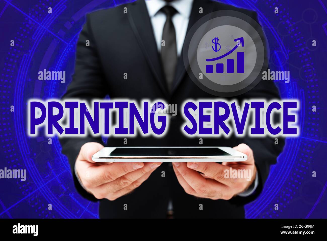 Text caption presenting Printing Service. Business approach program ...