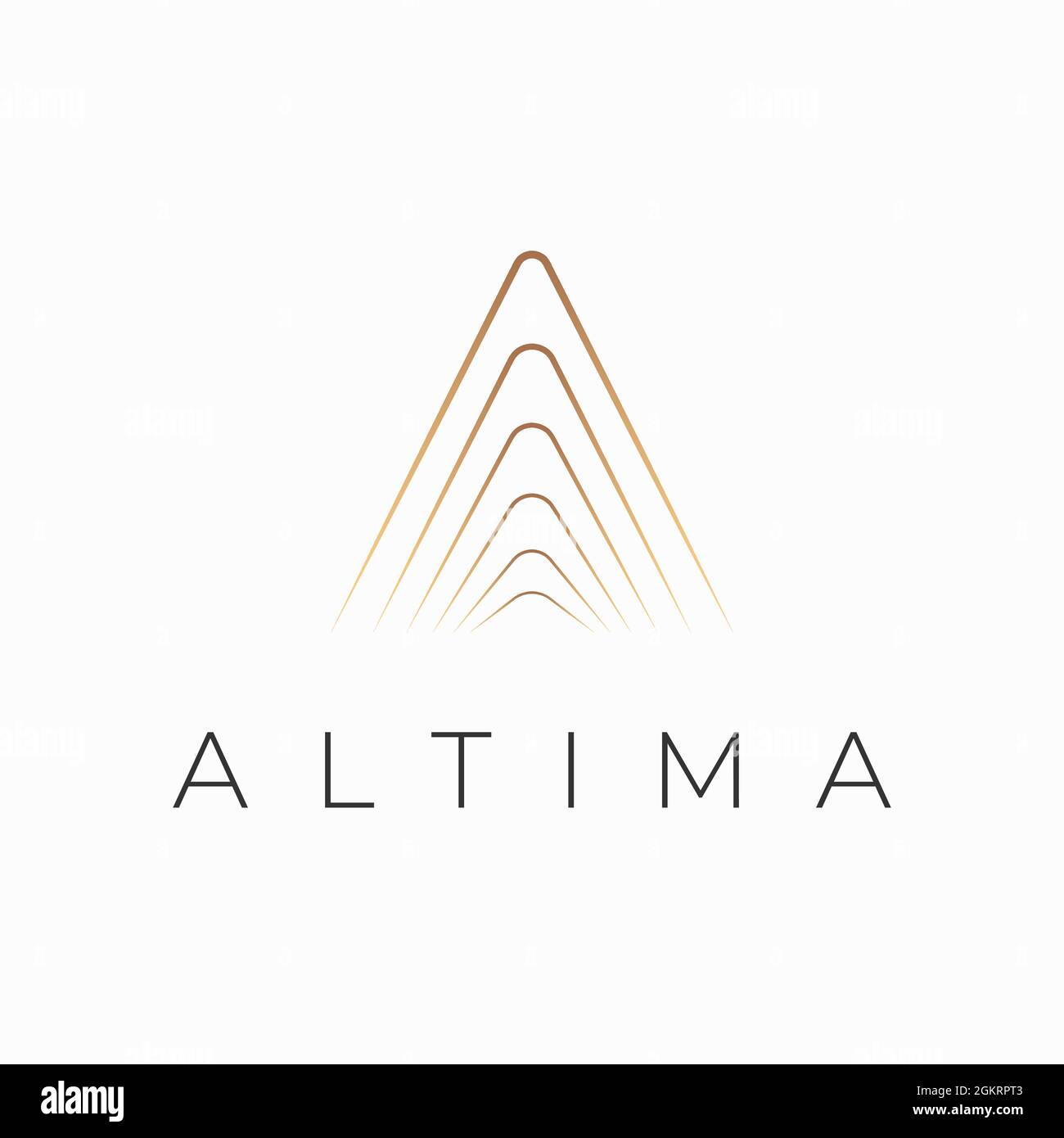 A letter elegant golden logo design. Abstract luxury logo vector ...