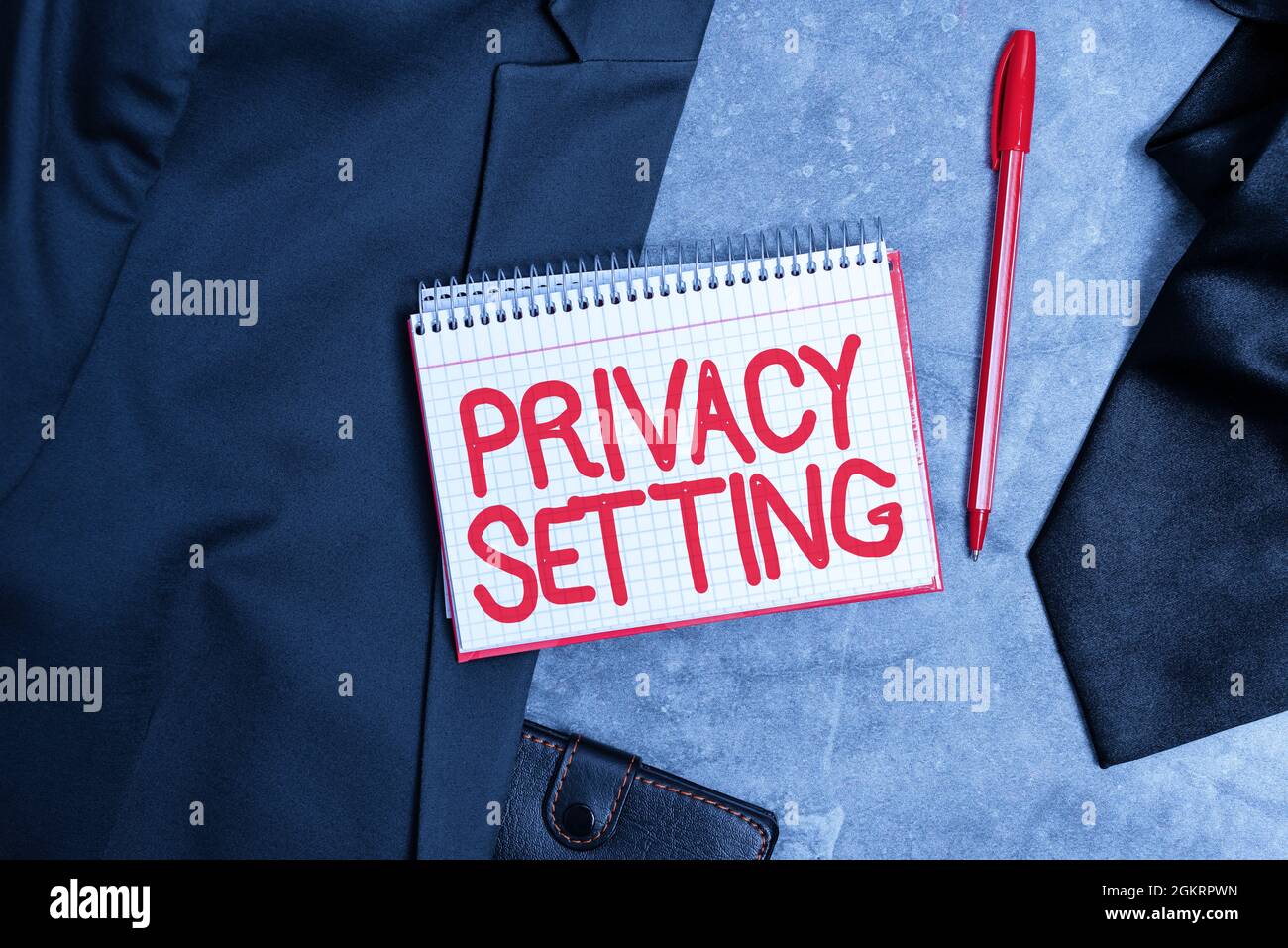 Sign displaying Privacy Setting. Word Written on limit the access of ...