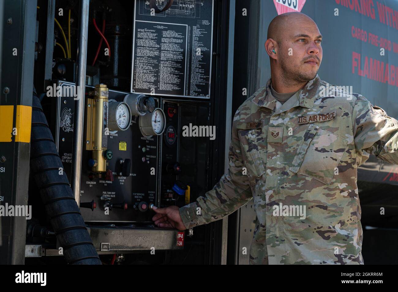 U.S. Air Force Staff Sgt. Brandon Lewis, 48th Logistics Readiness ...