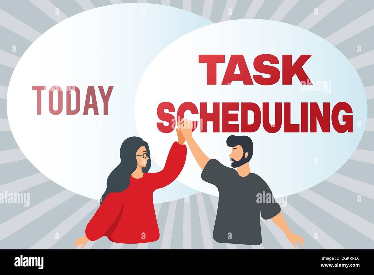 Text showing inspiration Task Scheduling. Business idea The assignment of start and end times to ...