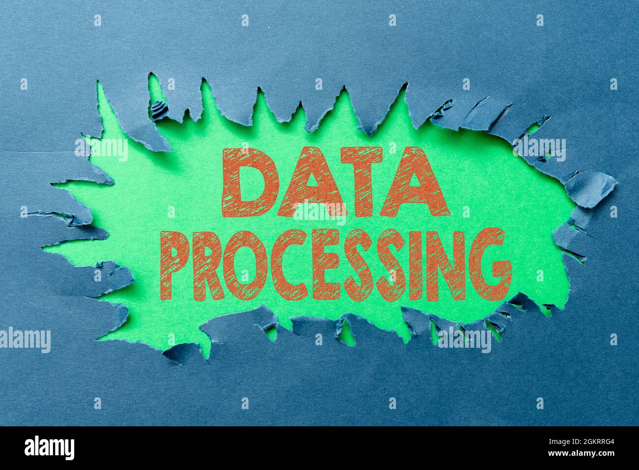 Hand Writing Sign Data Processing Business Approach Collection And Manipulation Of Items Of