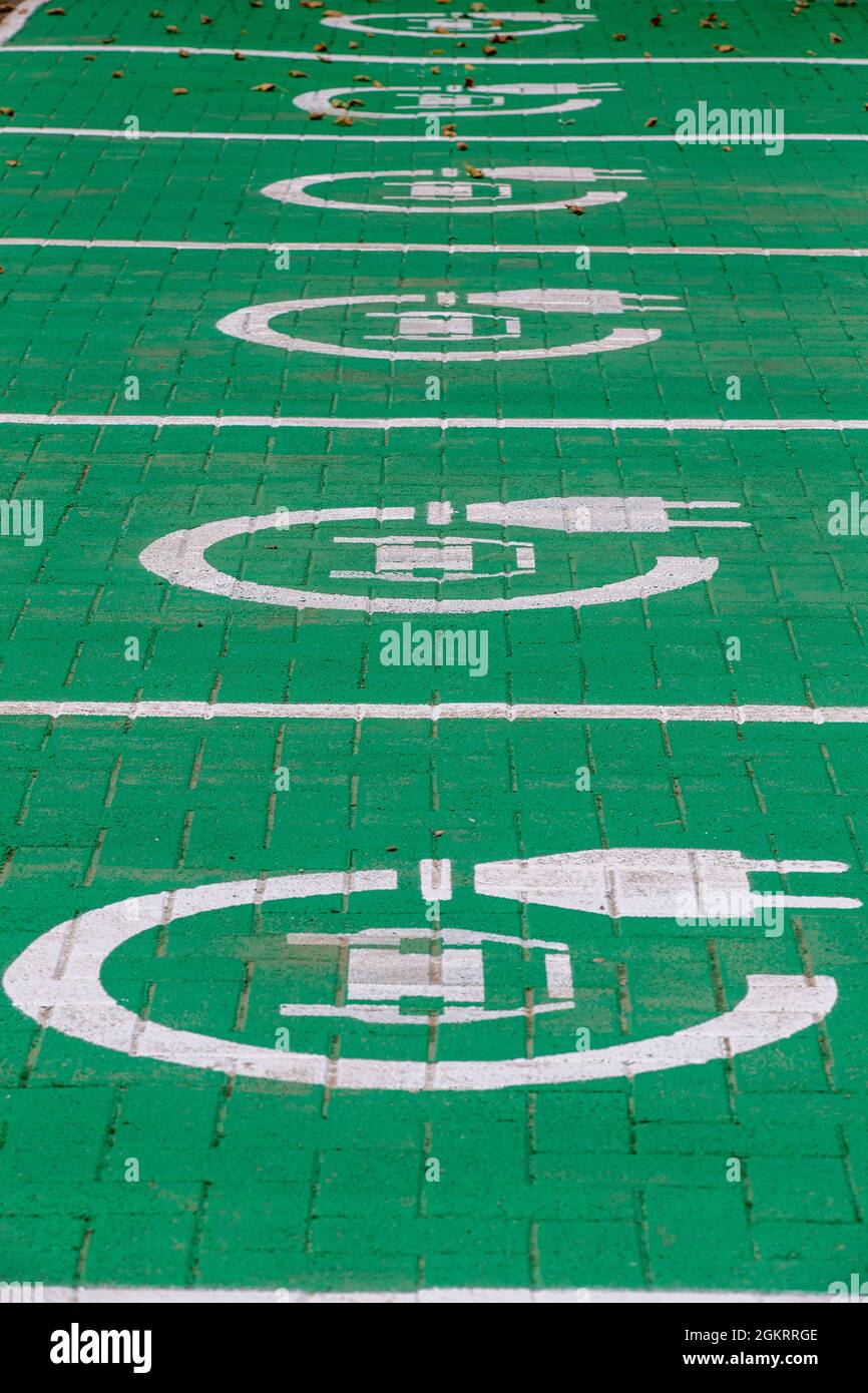 Illustration picture shows an electric reload station symbol pictured ...