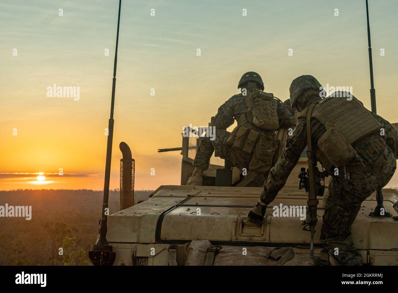 U.S. Marine with Weapons Company, 1st Battalion, 7th Marine Regiment ...