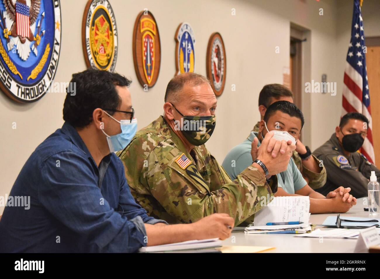 Soto Cano Air Base, Honduras - U.S. Army Col. Steven Gventer (center ...