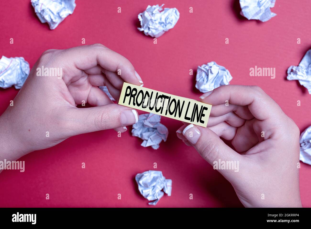 Sign displaying Production Line. Business approach set of sequential ...