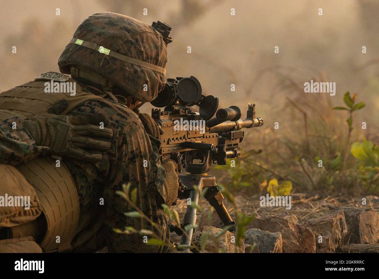 U.S. Marines with Weapons Company, 1st Battalion, 7th Marine Regiment ...