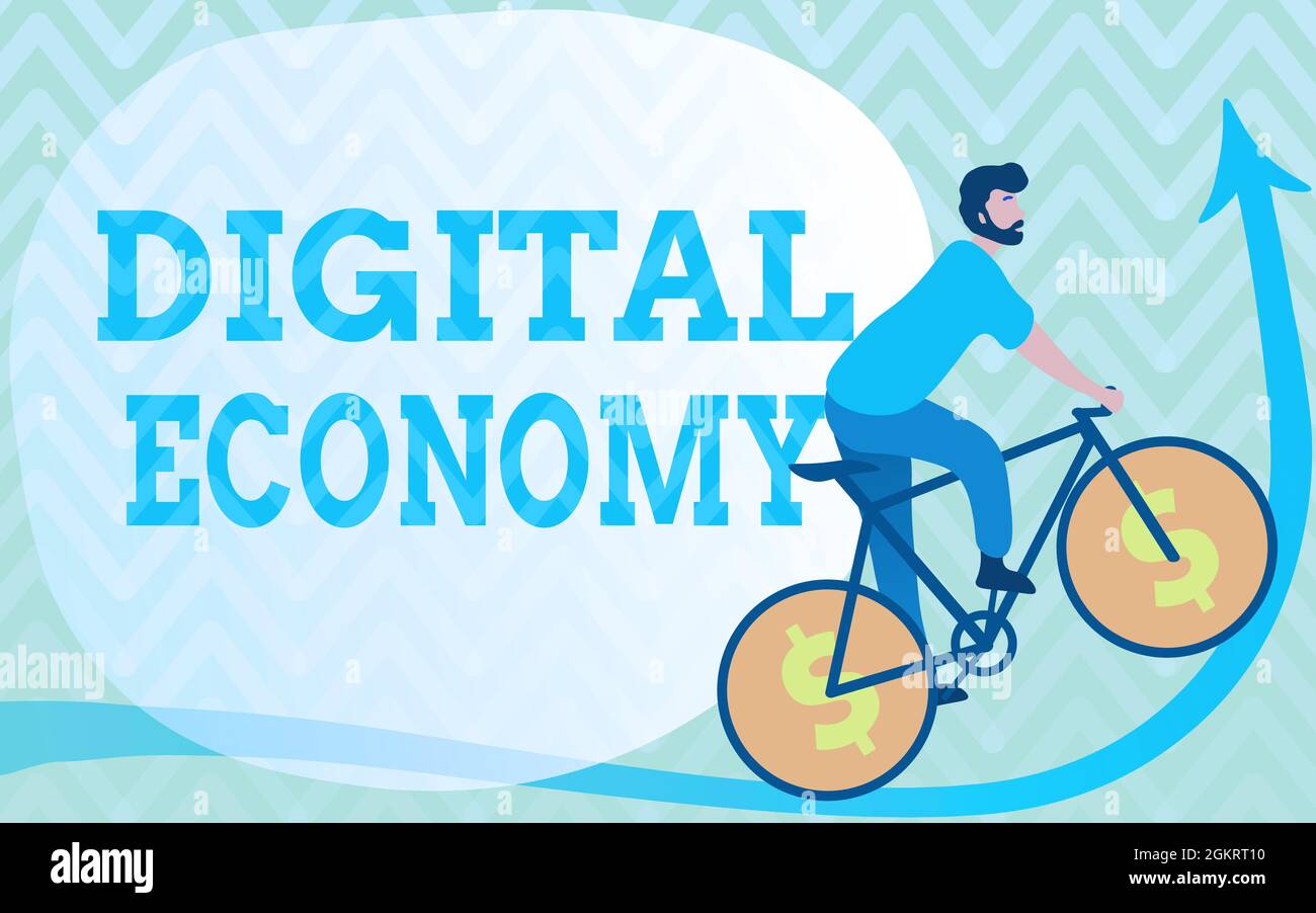 Writing displaying text Digital Economy. Internet Concept economic ...
