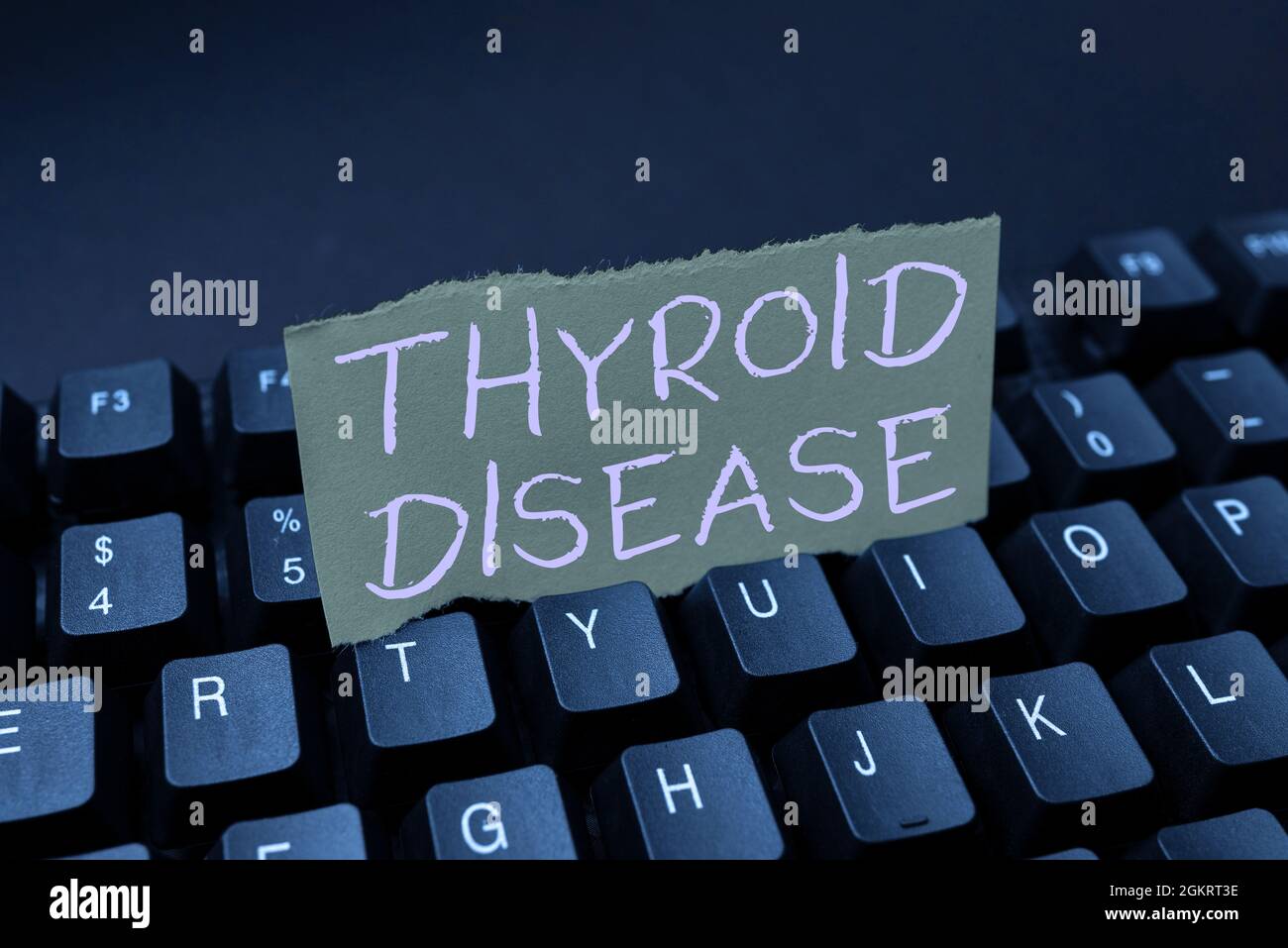 Text sign showing Thyroid Disease. Concept meaning the thyroid gland ...