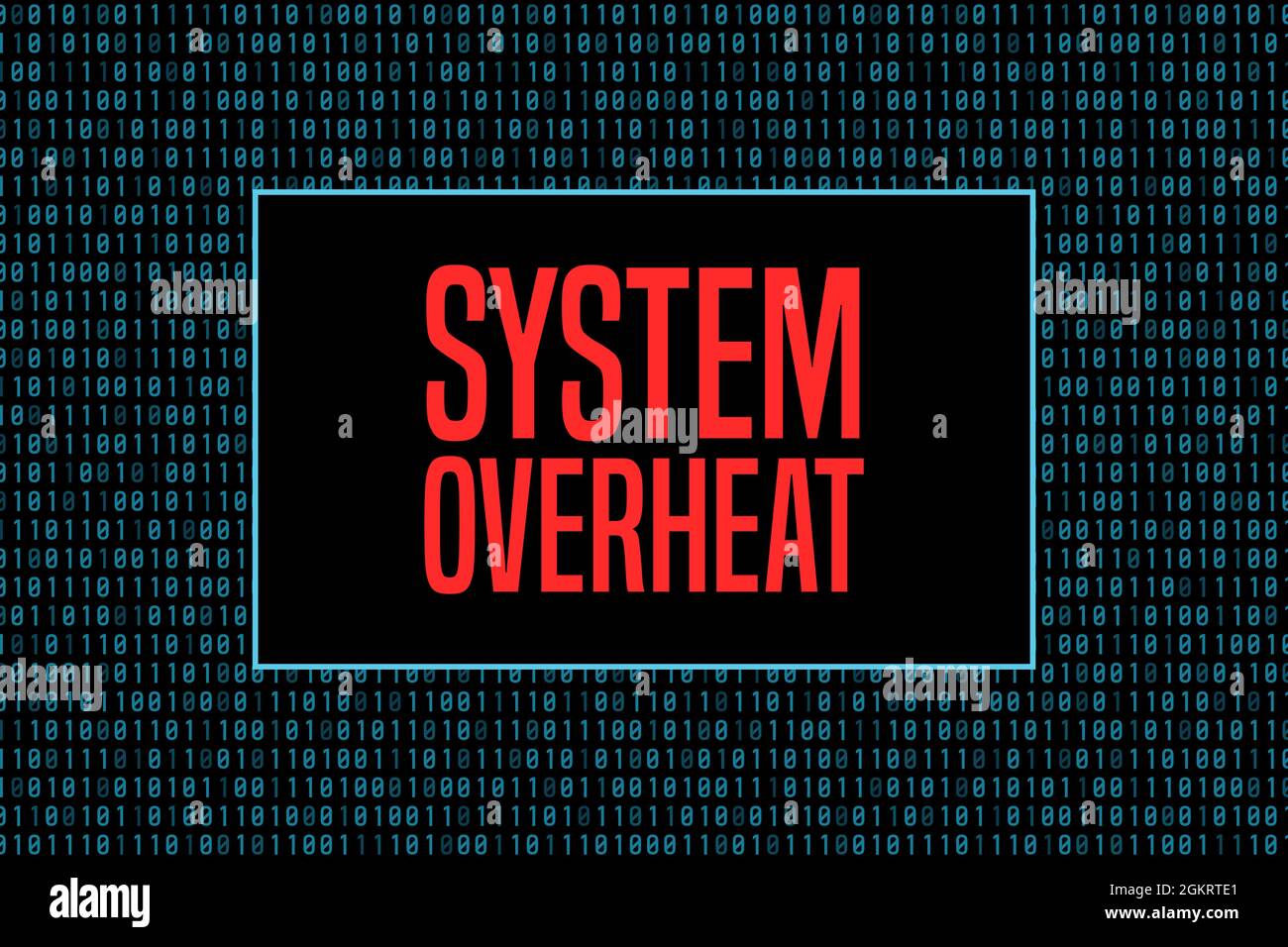 System overheat warning screen. Computer technology vector concept ...