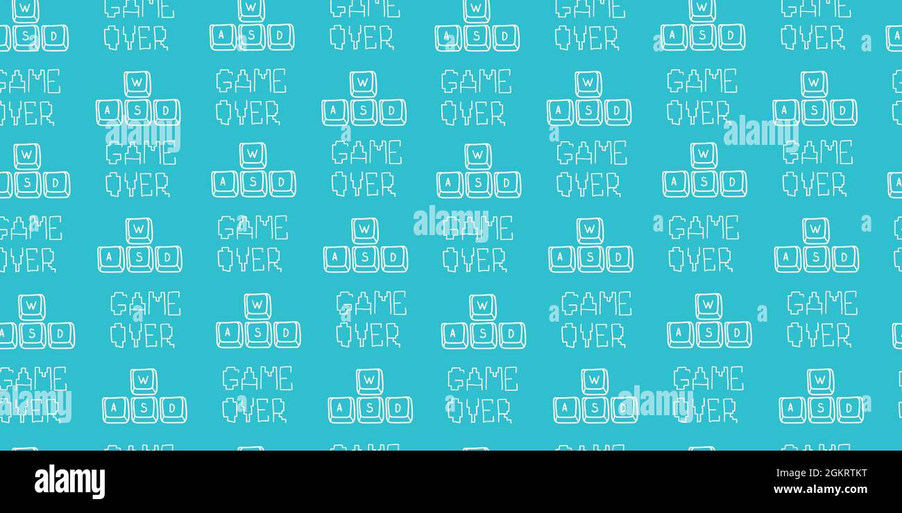 Video game seamless pattern. Gaming concept vector illustration. Gamer ...