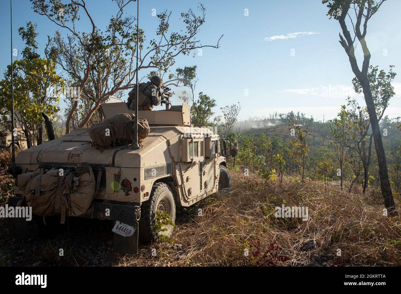 A U.S. Marine with Weapons Company, 1st Battalion, 7th Marine Regiment ...