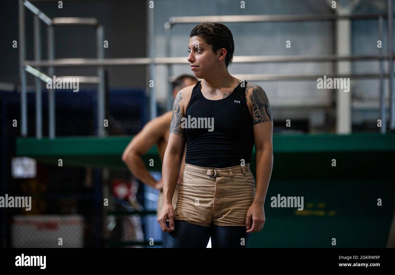 Marines attending the Marine Corps Instructor of Water Survival (MCIWS ...