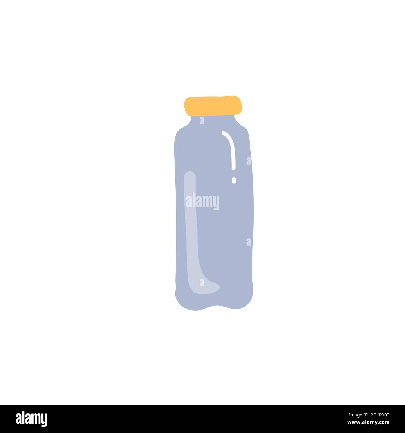 Flat cartoon bottle, kitchen tableware,food and drink storage vector ...
