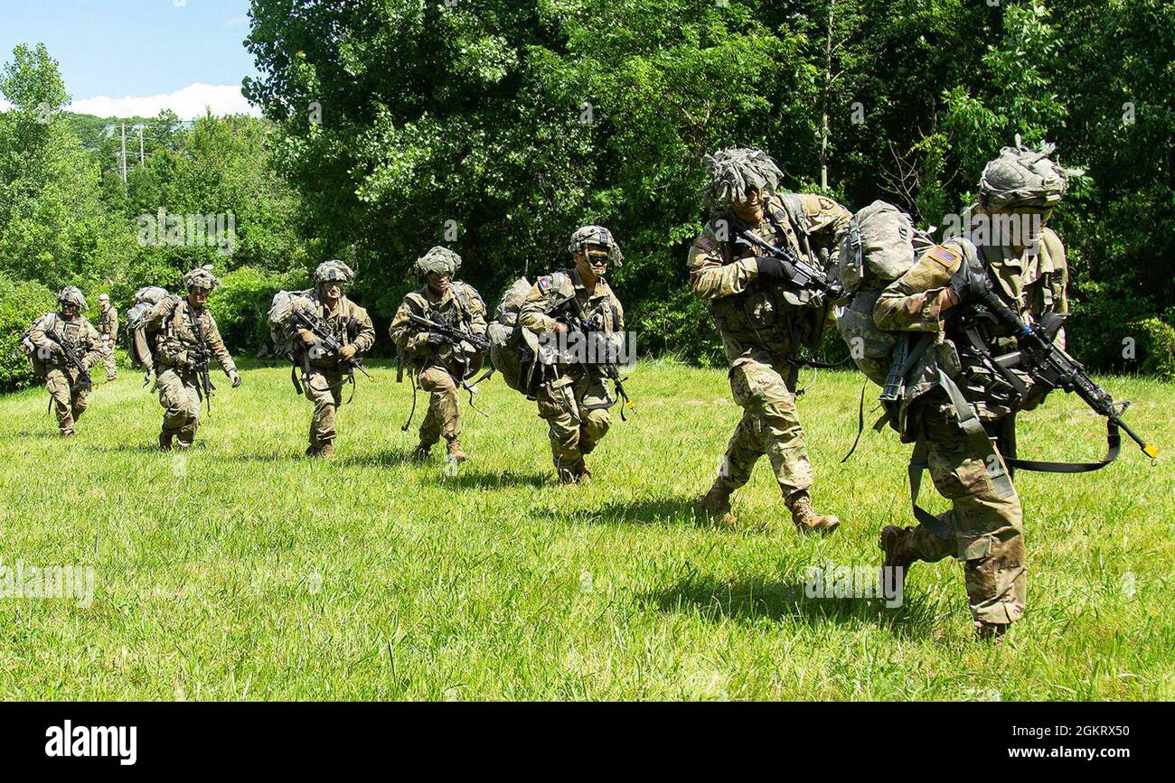 Class of 2024 cadets perform an air assault movement from Landing Zone ...