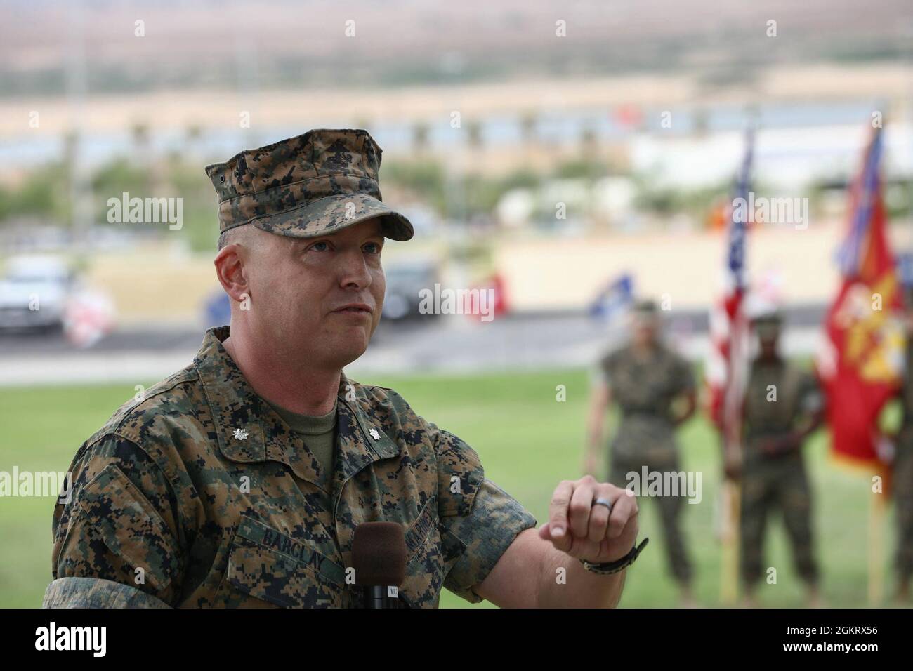 U.S. Marine Corps Lt. Col. Richard S. Barclay, the outgoing commanding ...