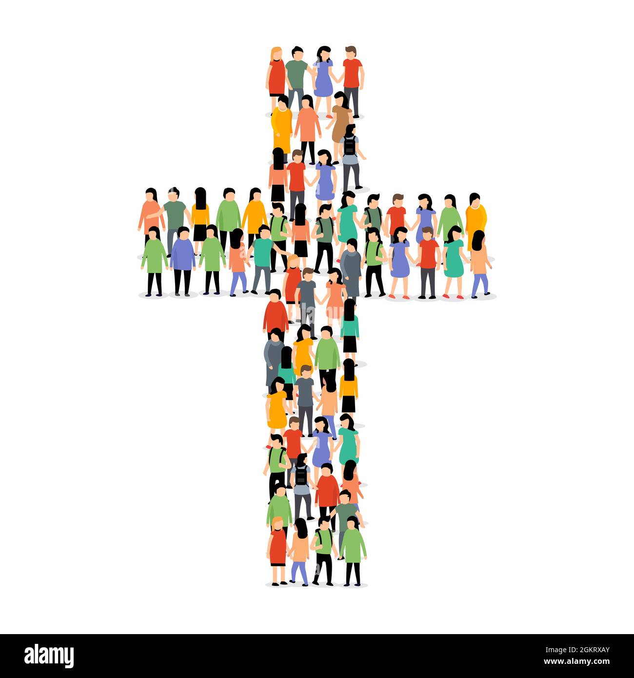 People cross group crowd christian church jesus background. Cross in ...