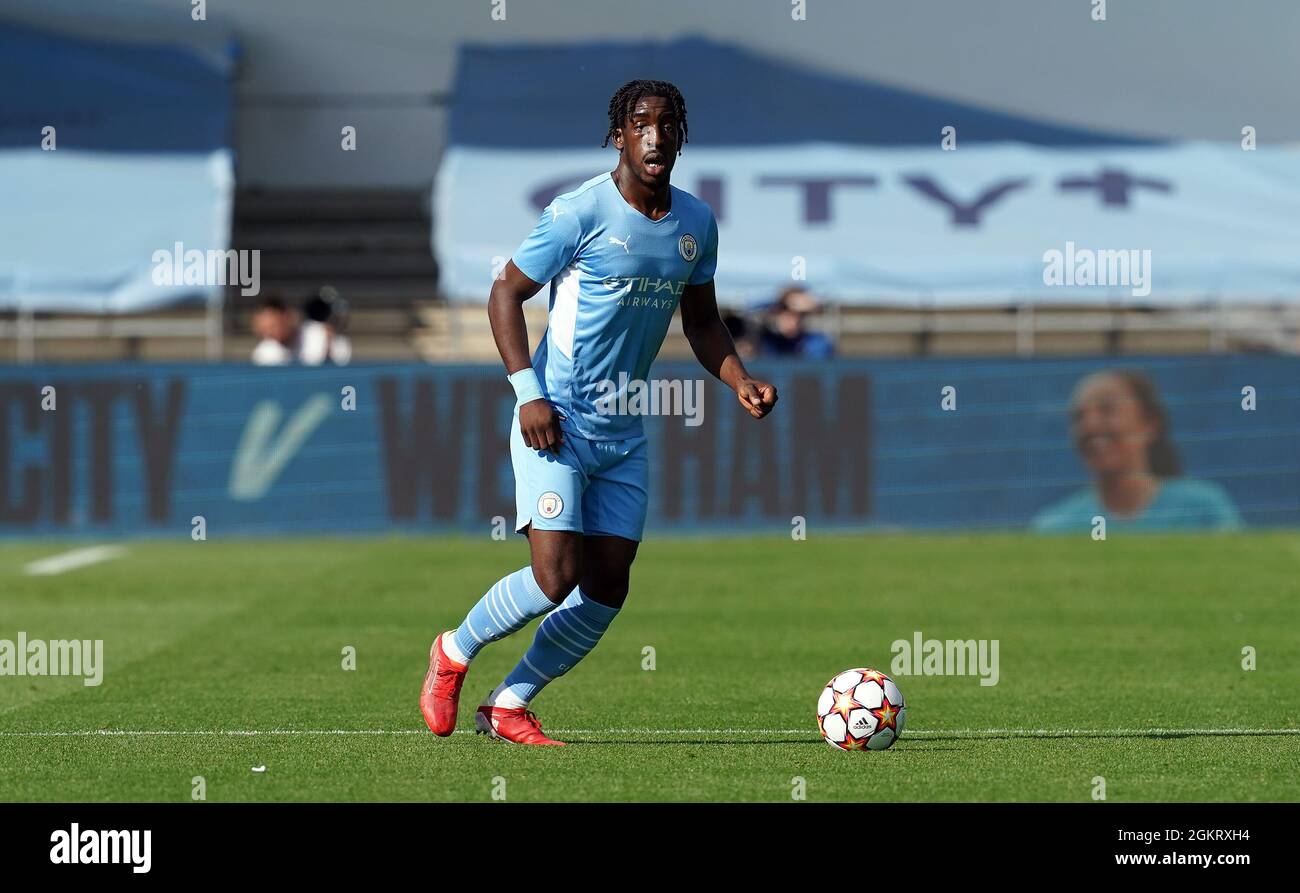 Manchester City's Luke Mbete during the UEFA Youth League, Group A ...