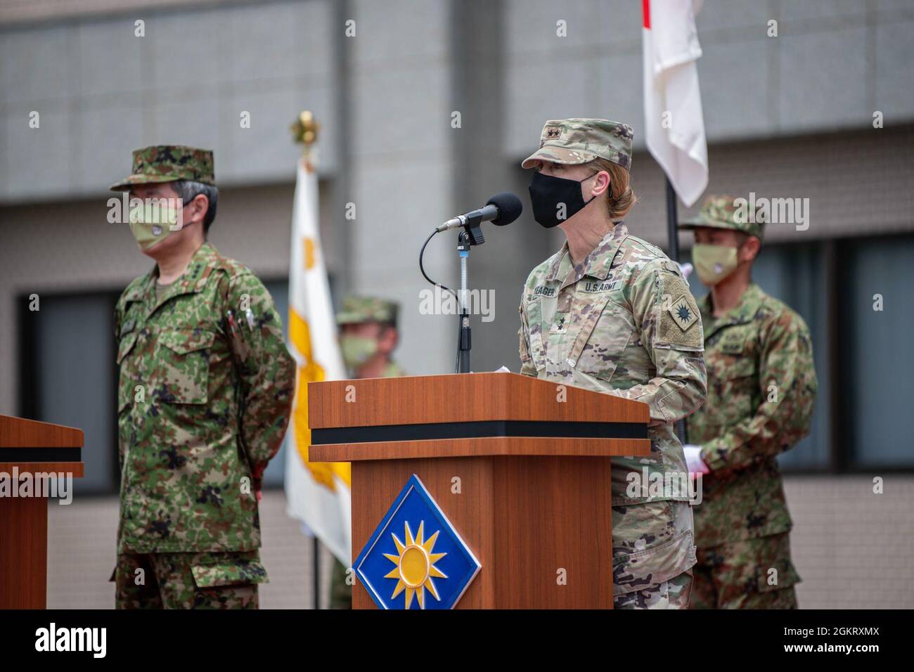 Maj. Gen. Laura Yeager, 40th Infantry Division Commander; Lt. Gen. Shin ...