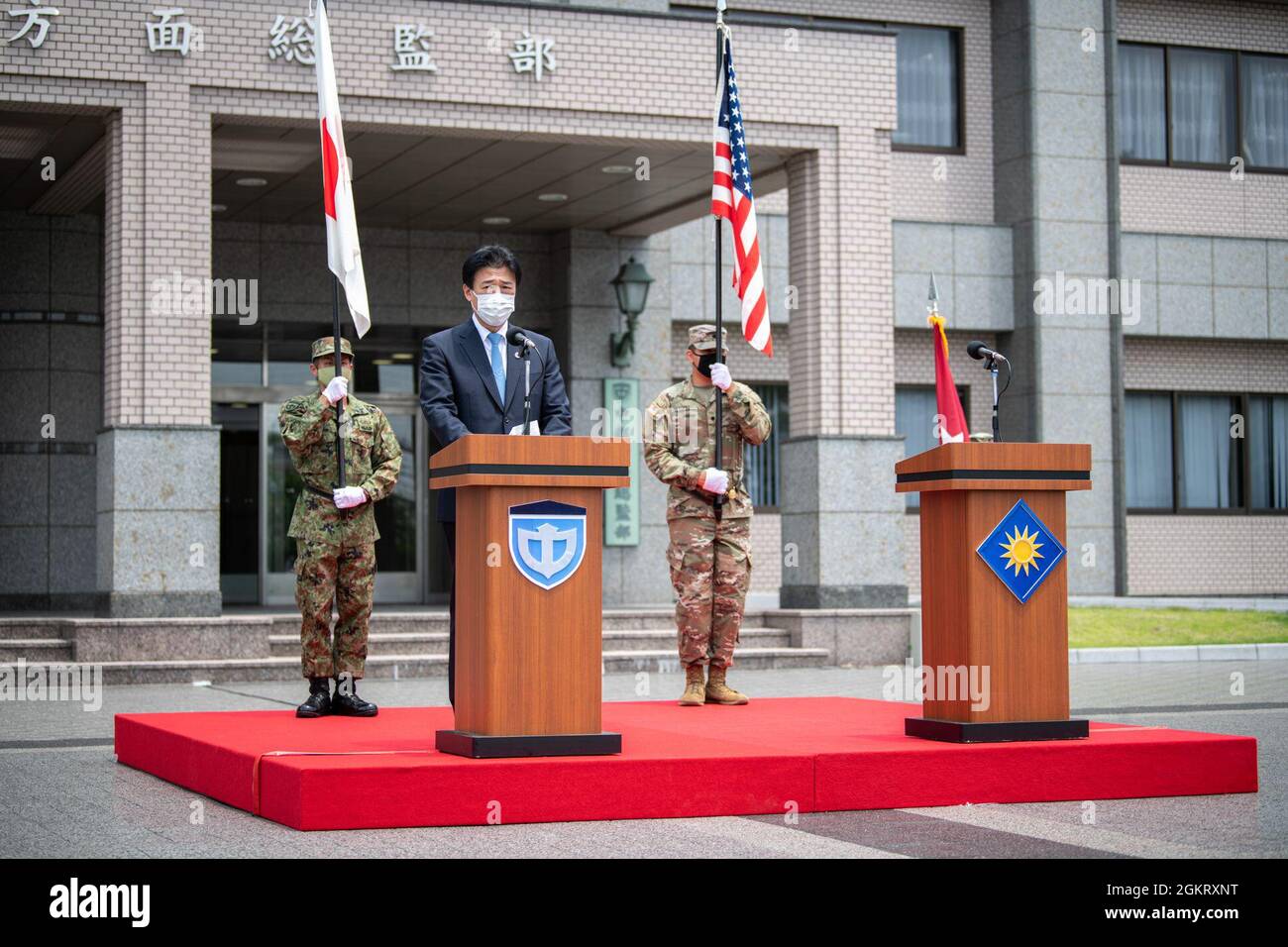 Maj. Gen. Laura Yeager, 40th Infantry Division Commander; Lt. Gen. Shin ...
