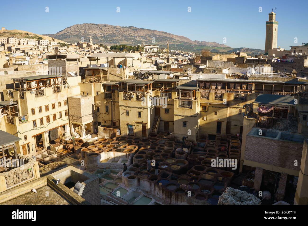 Leather Tannery, Fez, Morocco, Africa Stock Photo - Alamy