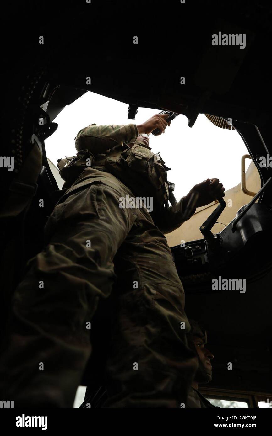 A Soldier with Bravo Company, 87th Division Sustainment Support ...
